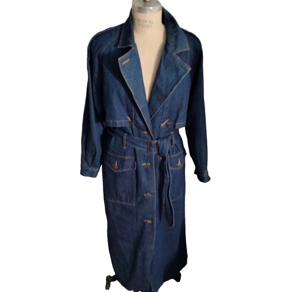 Together | Jackets & Coats | Denim Blue Trench Coat Vintage 8s Together Spiegel 8 | Poshmark